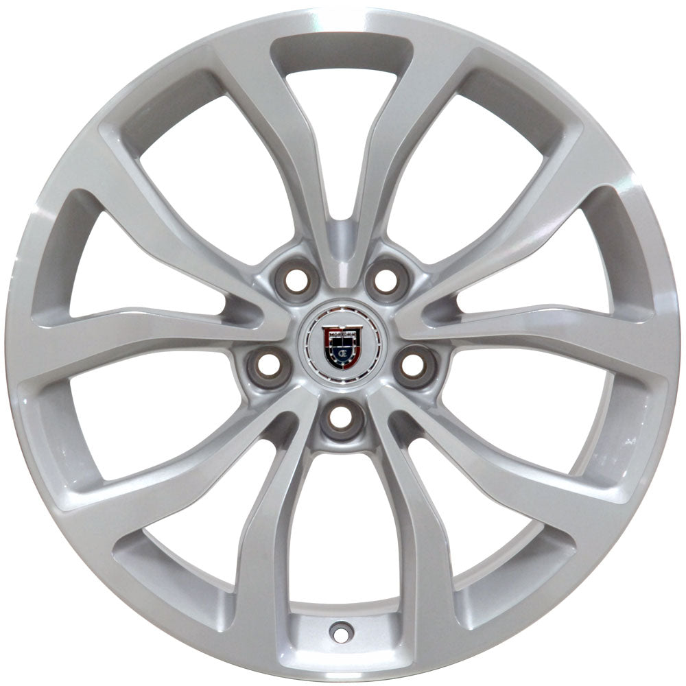 18 Fits Cadillac - ATS Style Replica Wheel - Silver Machd Face 18x8 ...