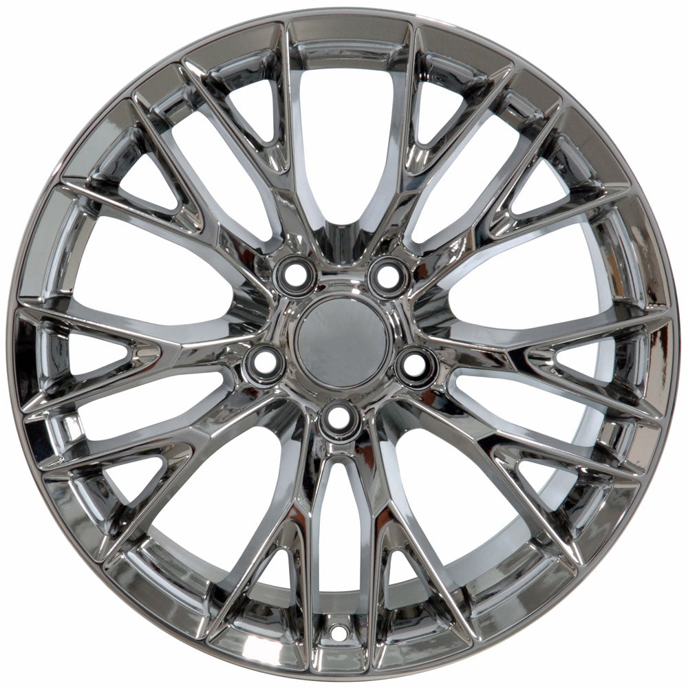 19 Fits Chevrolet - C7 Z6 Style Replica Wheel - PVD Chrome 19x1 ...