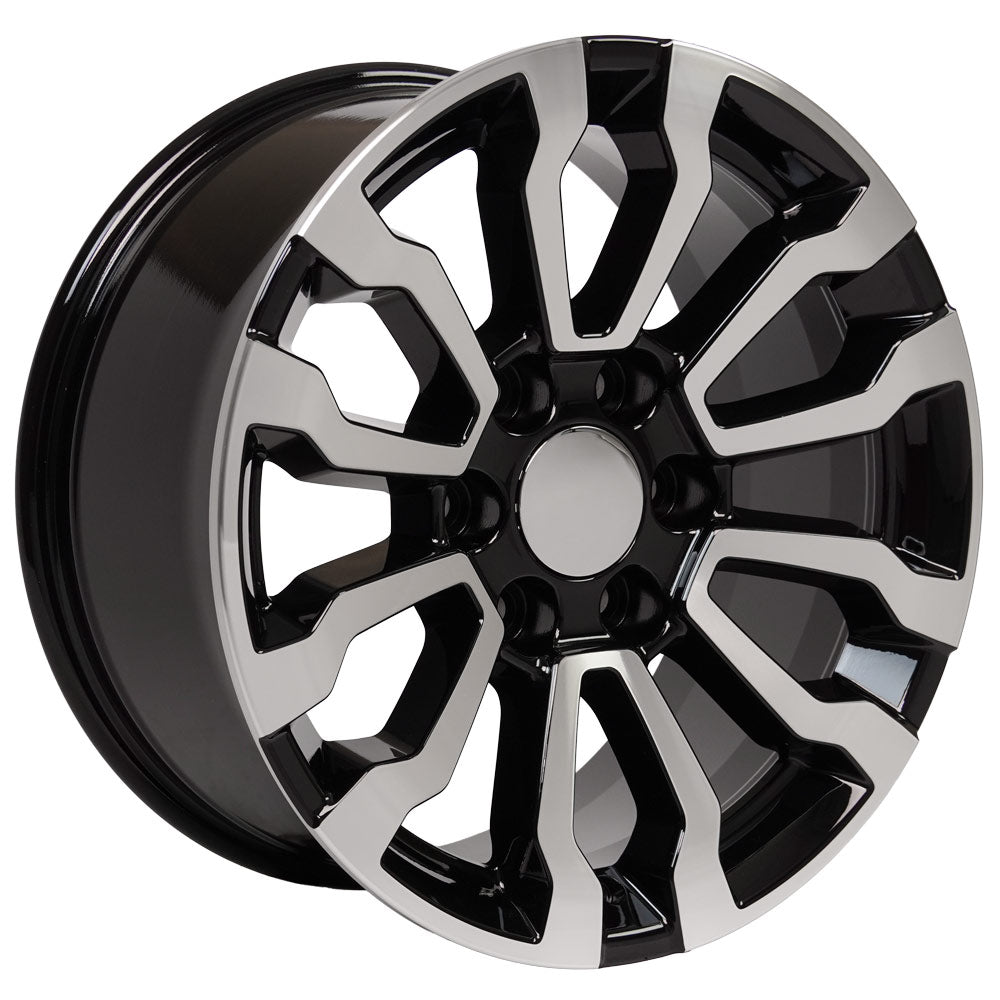18 Fits Chevrolet - AT4 Style Replica Wheel -Black Machined 18x8.5 ...