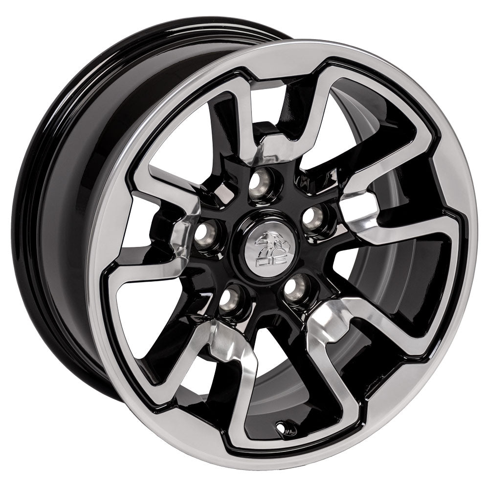 17 Fits Dodge - Ram Rebel Style Replica Wheel - Polished w/ Black17x8 ...